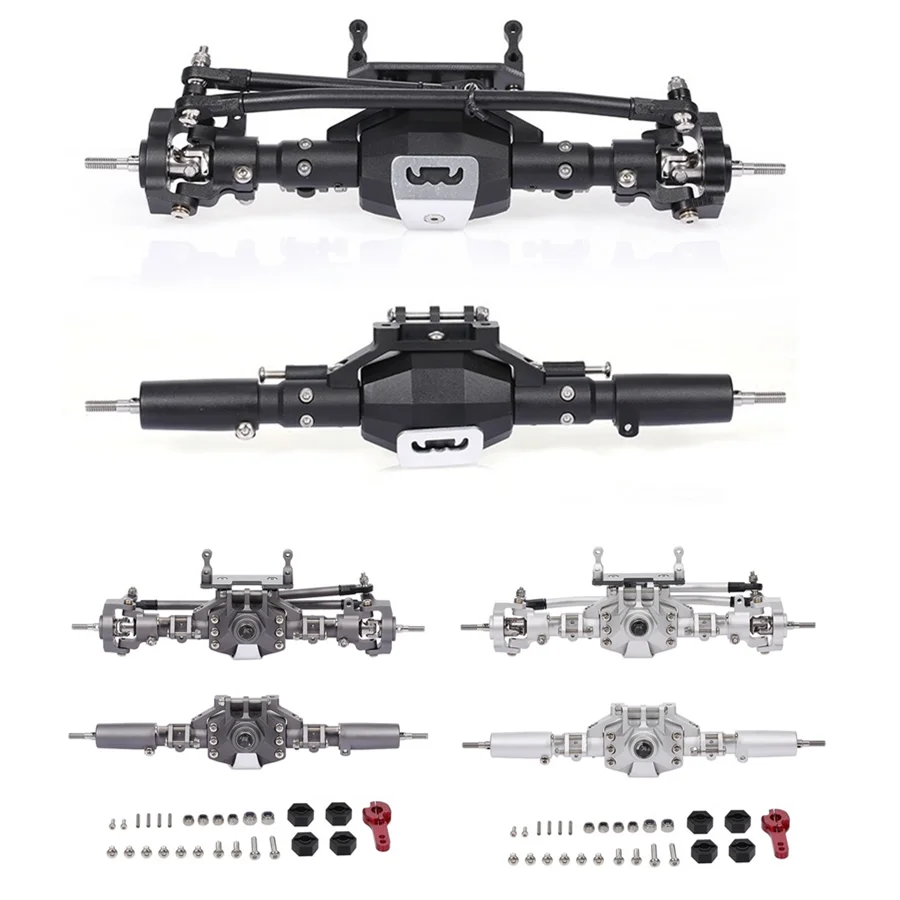 CNC Anodized Front and Rear Axle for 1/10 RC Crawler Car Axial SCX10 II ...