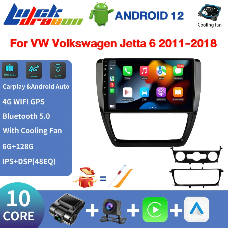 Wireless Carplay Android Auto 2Din 10Core Bluetooth Multimedia Radio ...