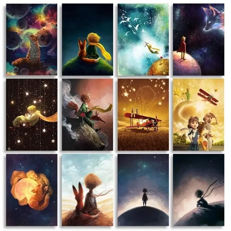 Fantasy-Animation-Film-The-Little-Prince-Abstract-Artwork-Canvas-Print ...