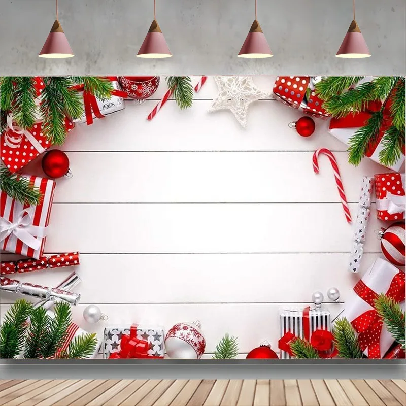 Merry-Christmas-White-Wooden-Board-Photography-Backdrop-for-Holiday ...