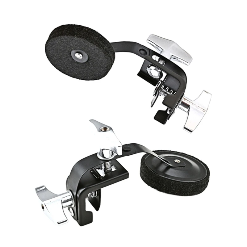 Drum Damper Mute muffler Tone Control Black Metal Plus Felt Clamp-on ...