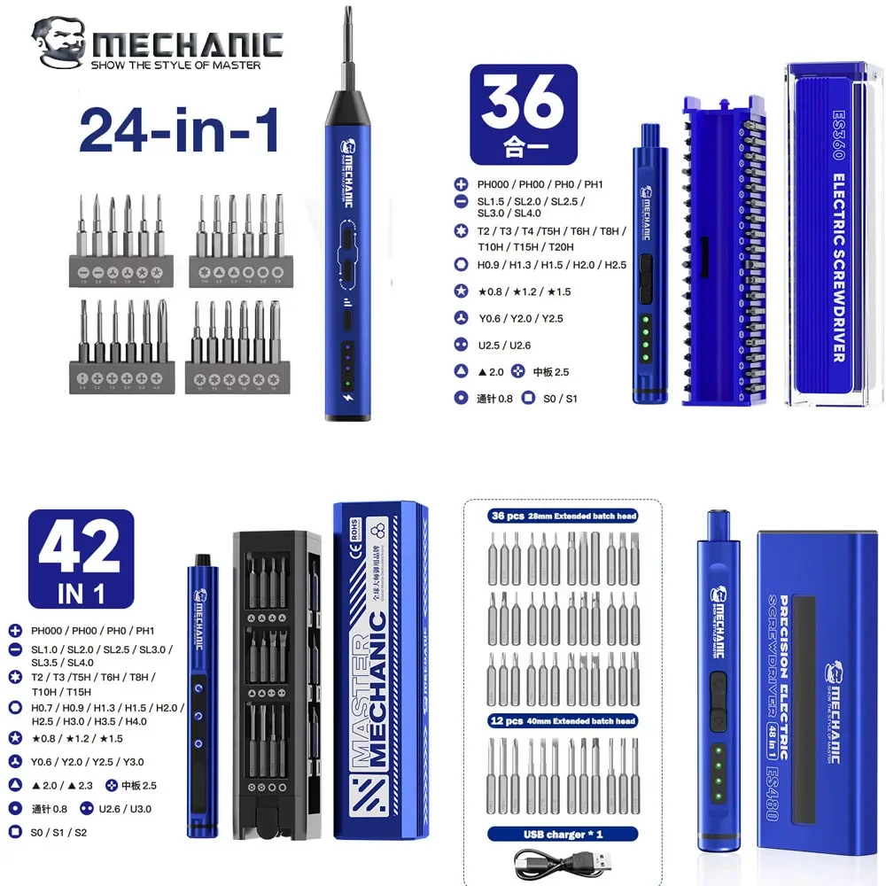 Destornillador eléctrico MECHANIC ES240/ES360/ES420/ES480 con cambio ...