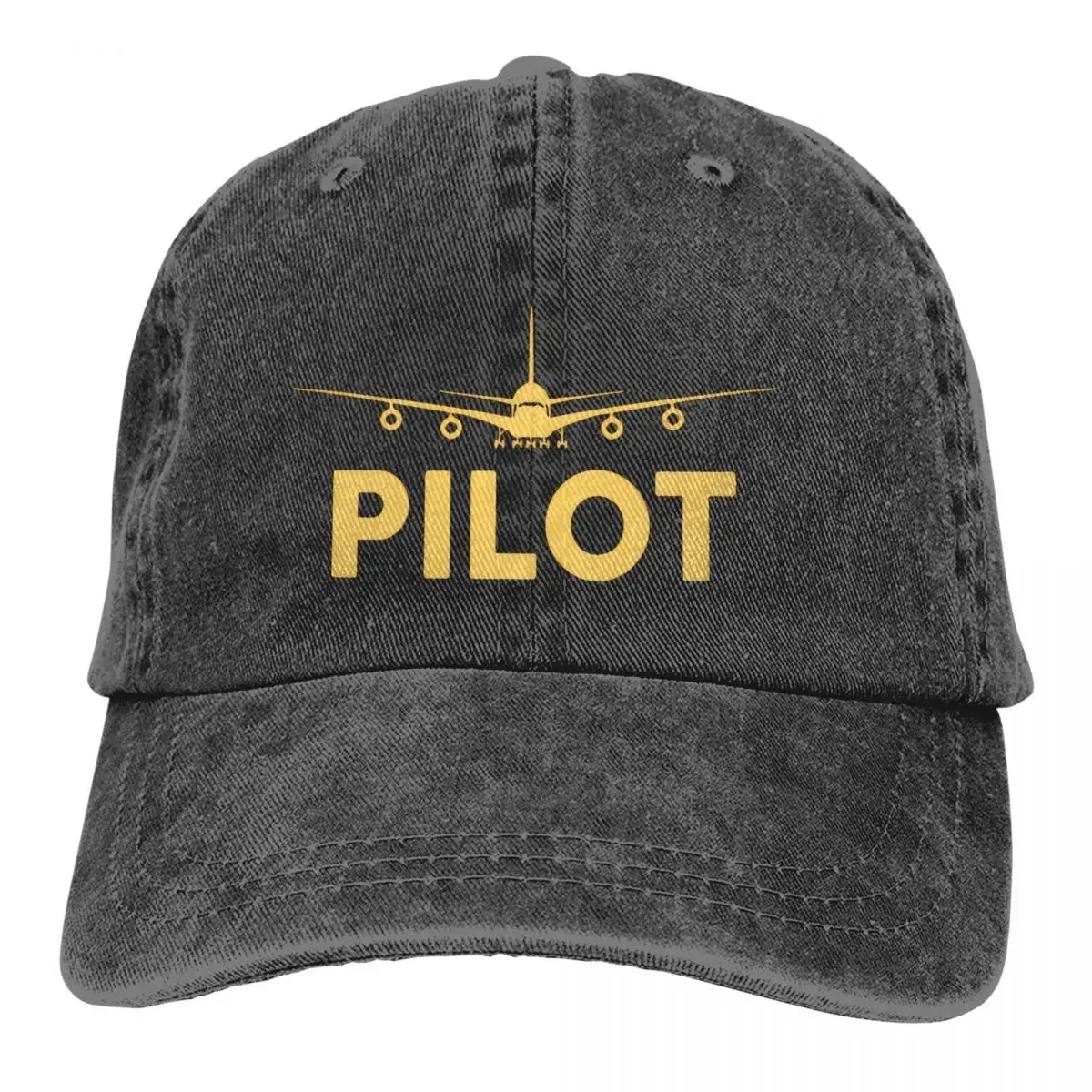 Washed-Men-s-Baseball-Cap-Born-To-Fly-PILOT-Trucker-Snapback-Cowboy ...