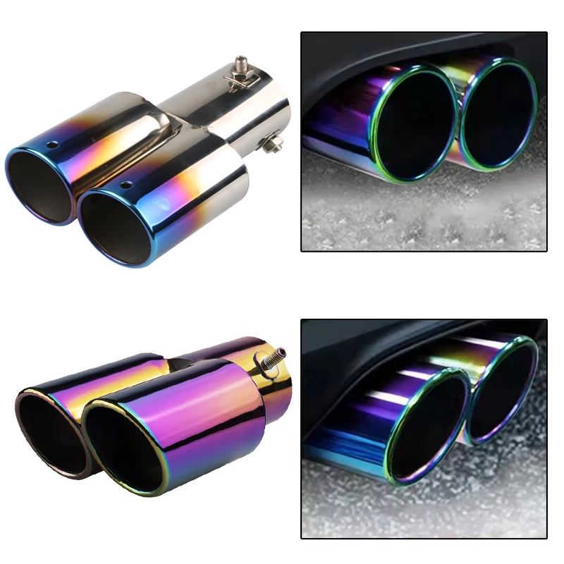New-tuning-car-accessories-universal-muffler-exhaust-stainless-silencer ...