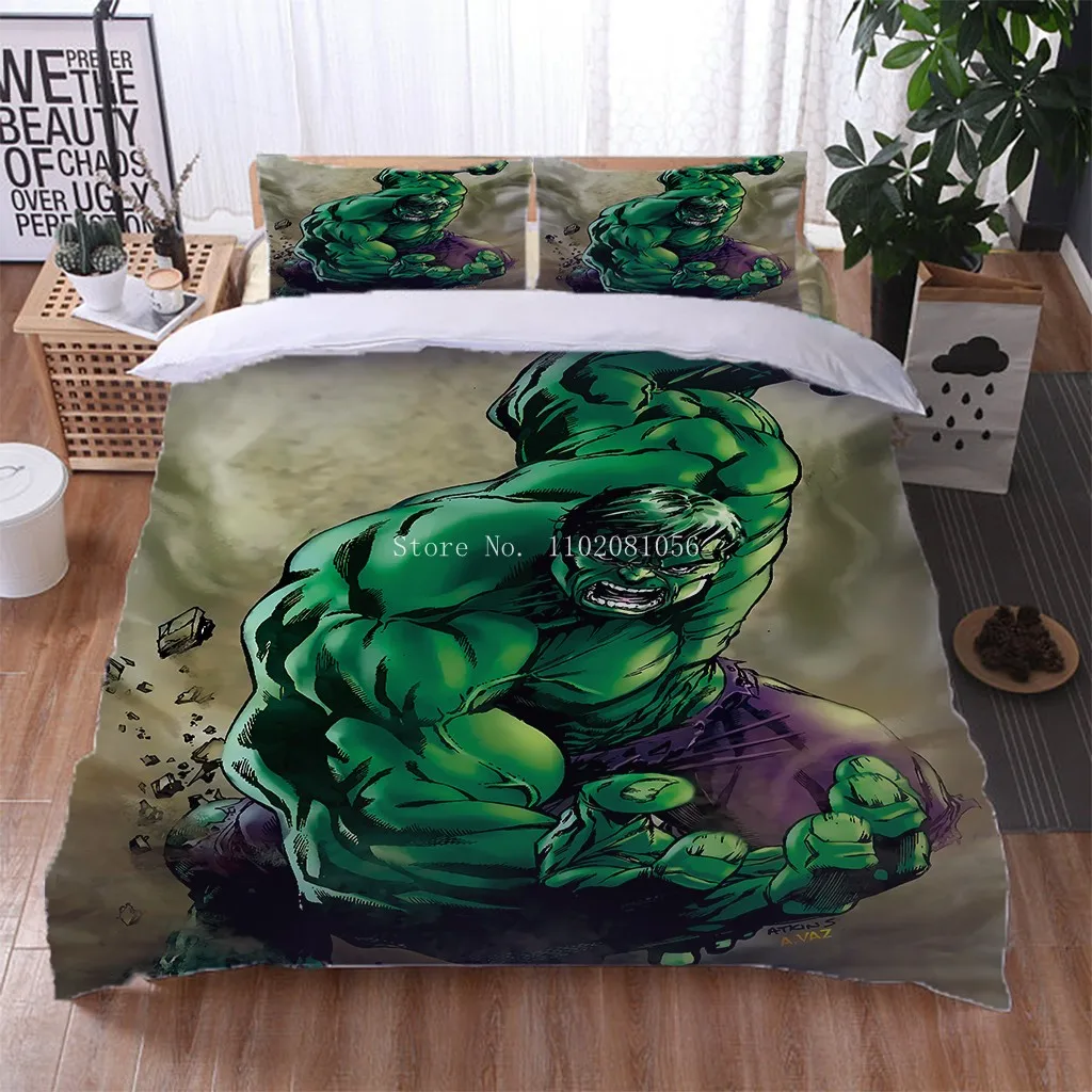 Hot-3D-Print-Cartoon-Anime-Hulk-Bedding-Set-Comforter-Quilt-Duvet-Cover ...