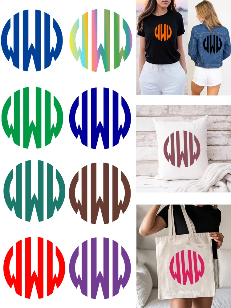 Monogram-letter-W-thermoadhesive-patches-Clothing-stickers-Washable ...