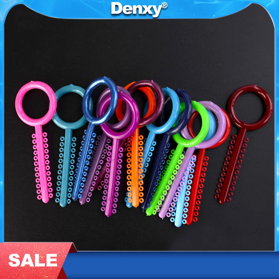 40sticks/1 Bag Dental Elastomeric Ligature Ties Orthodontic Elastic Rubber Band Teeth Ring Oral ...