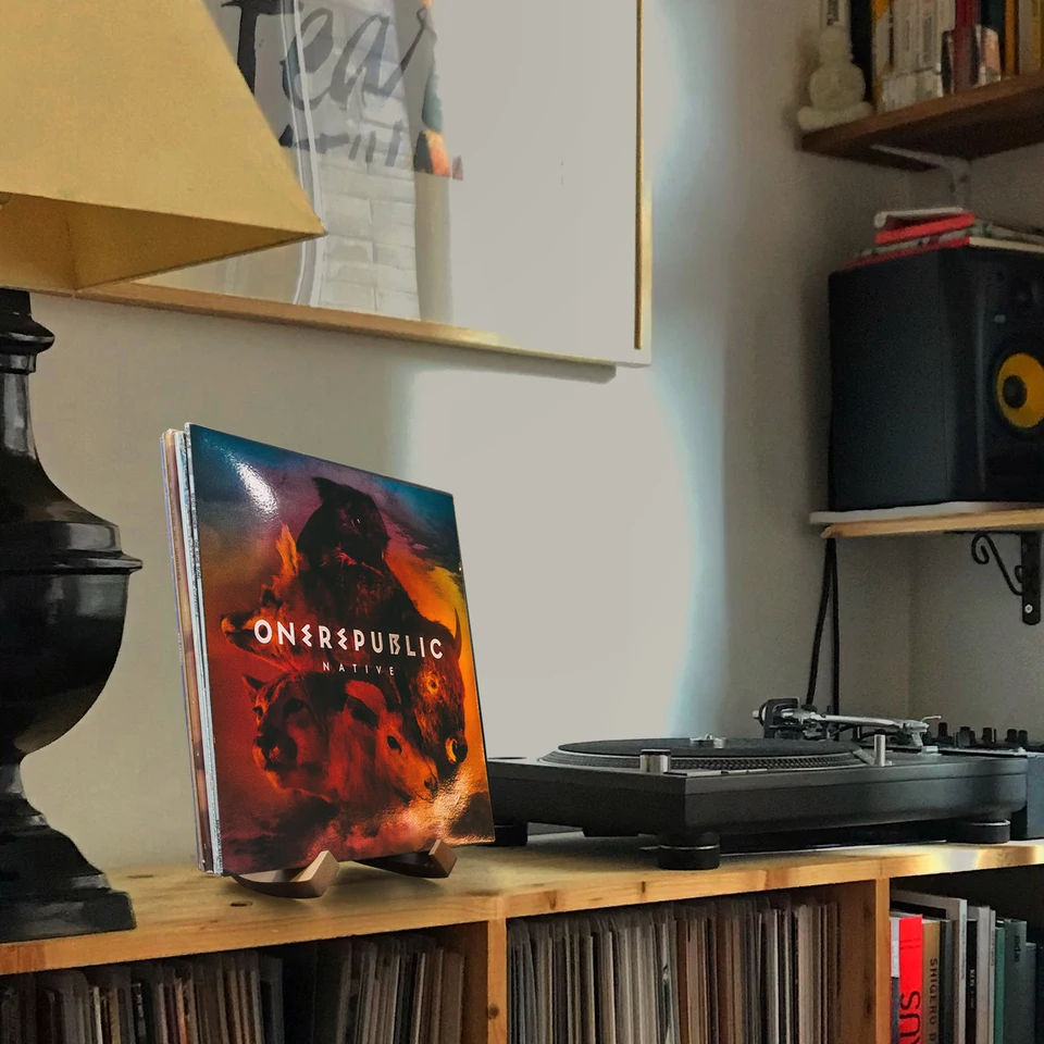 Vinyl Display Vinyl Record Storage Display | Solid Wood Album Display ...