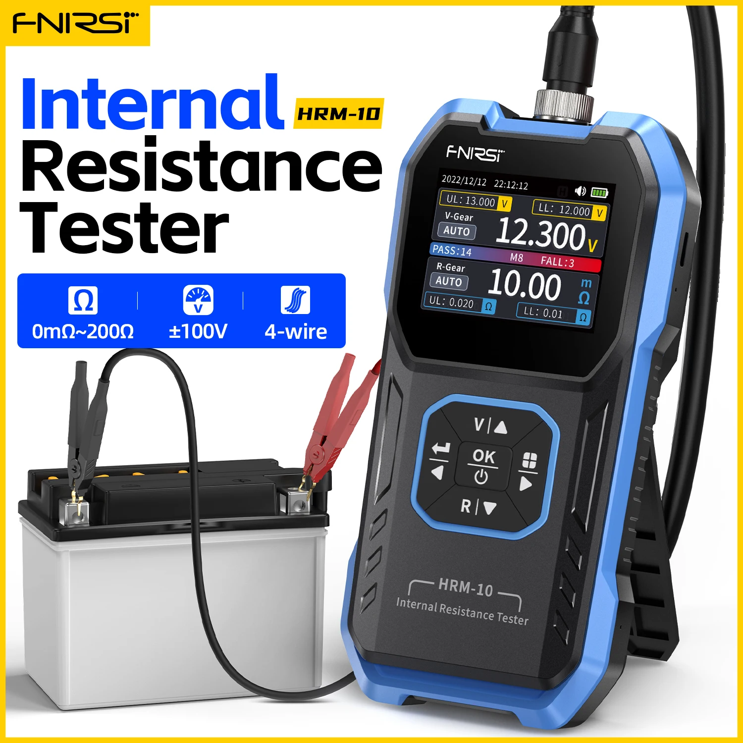 FNIRSI-HRM-10-Battery-Voltage-Internal-Resistance-Tester-18650-High ...