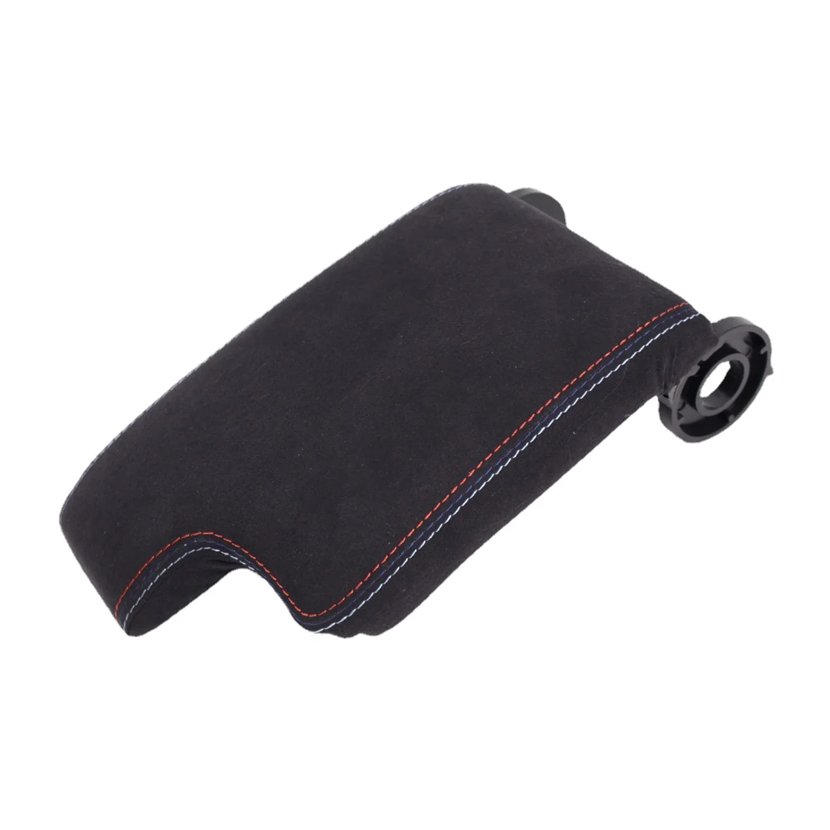 Car-Black-Suede-Leather-Interior-Center-Box-Console-Armrest-Cover-Lid ...