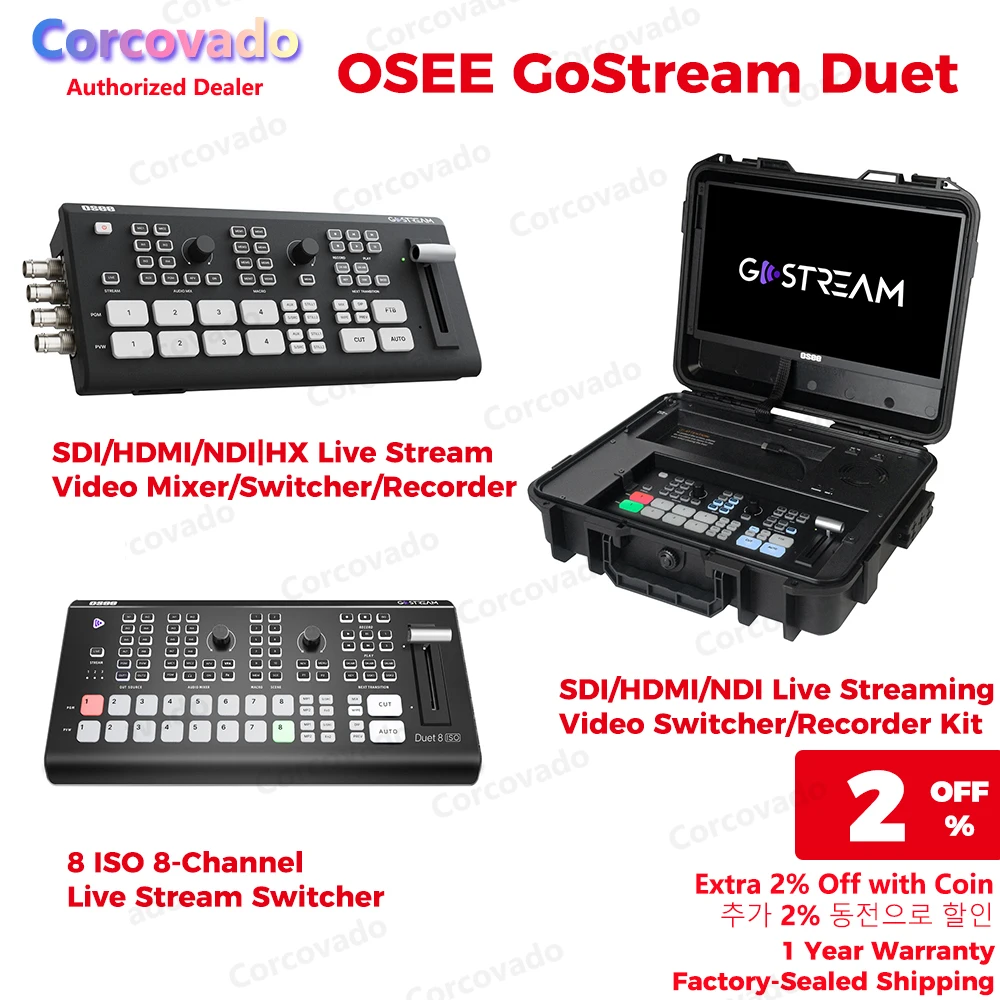 【OSEE】GoStream Duet Series Live Streaming Video Kit in Box with Screen ...