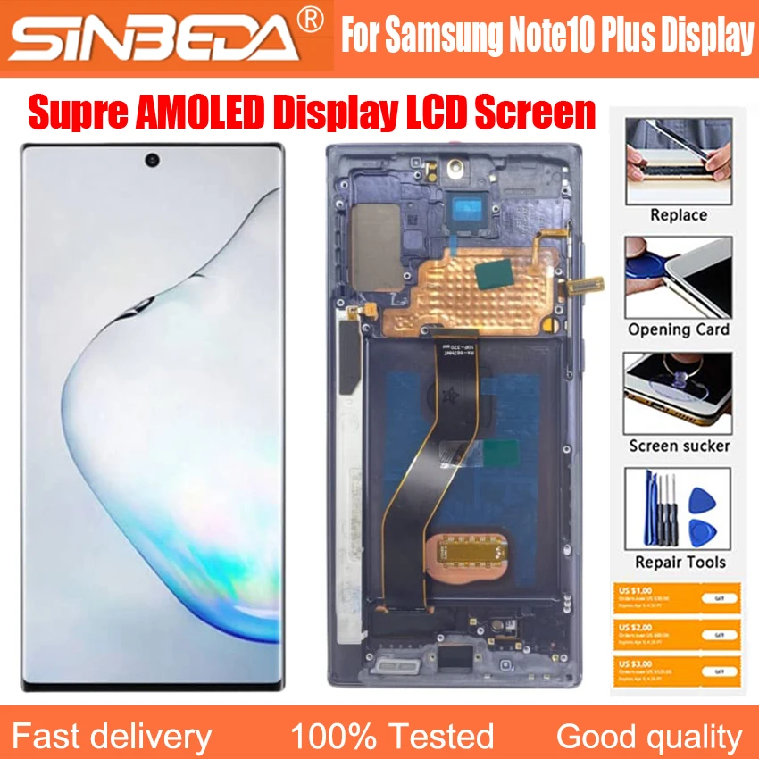 Super-AMOLED-Display-for-Samsung-Note-10-Plus-4G-5G-Touch-Screen-Note10 ...