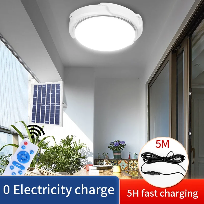 Led Solar Indoor Ceiling Light Balcony Living Room Lighting Outdoor ...