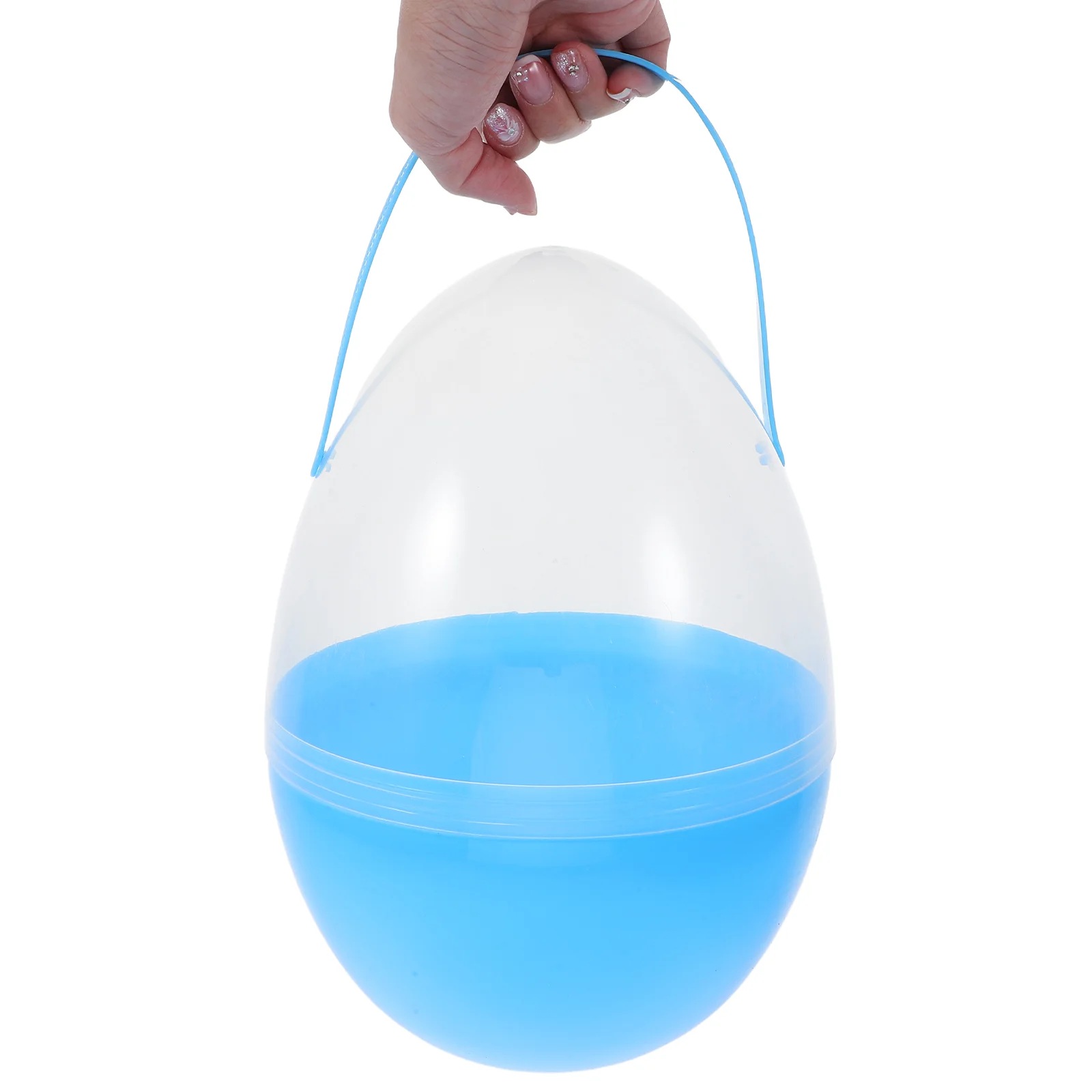 Easter egg shaped basket with handle Empty clear Egg candy box Jumbo ...