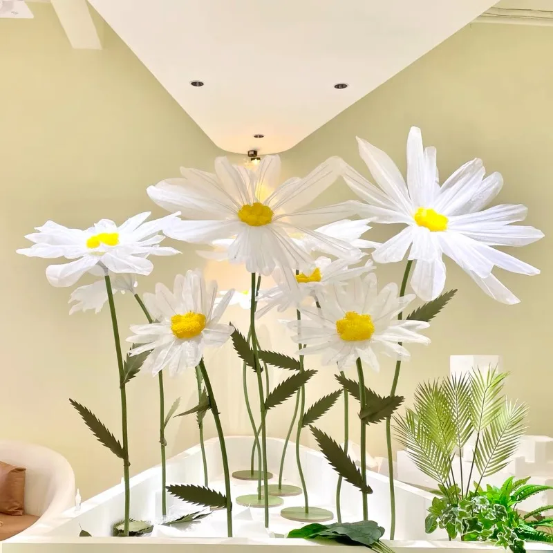 3Pcs-Large-Artificial-Flowers-Daisy-Wedding-Decor-Props-Wedding-Road ...