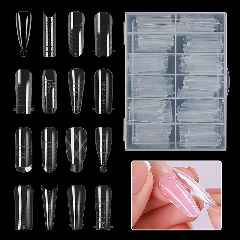 120pcs-Dual-Forms-Nails-Poly-Building-Gel-Mold-Nail-Form-Extension ...