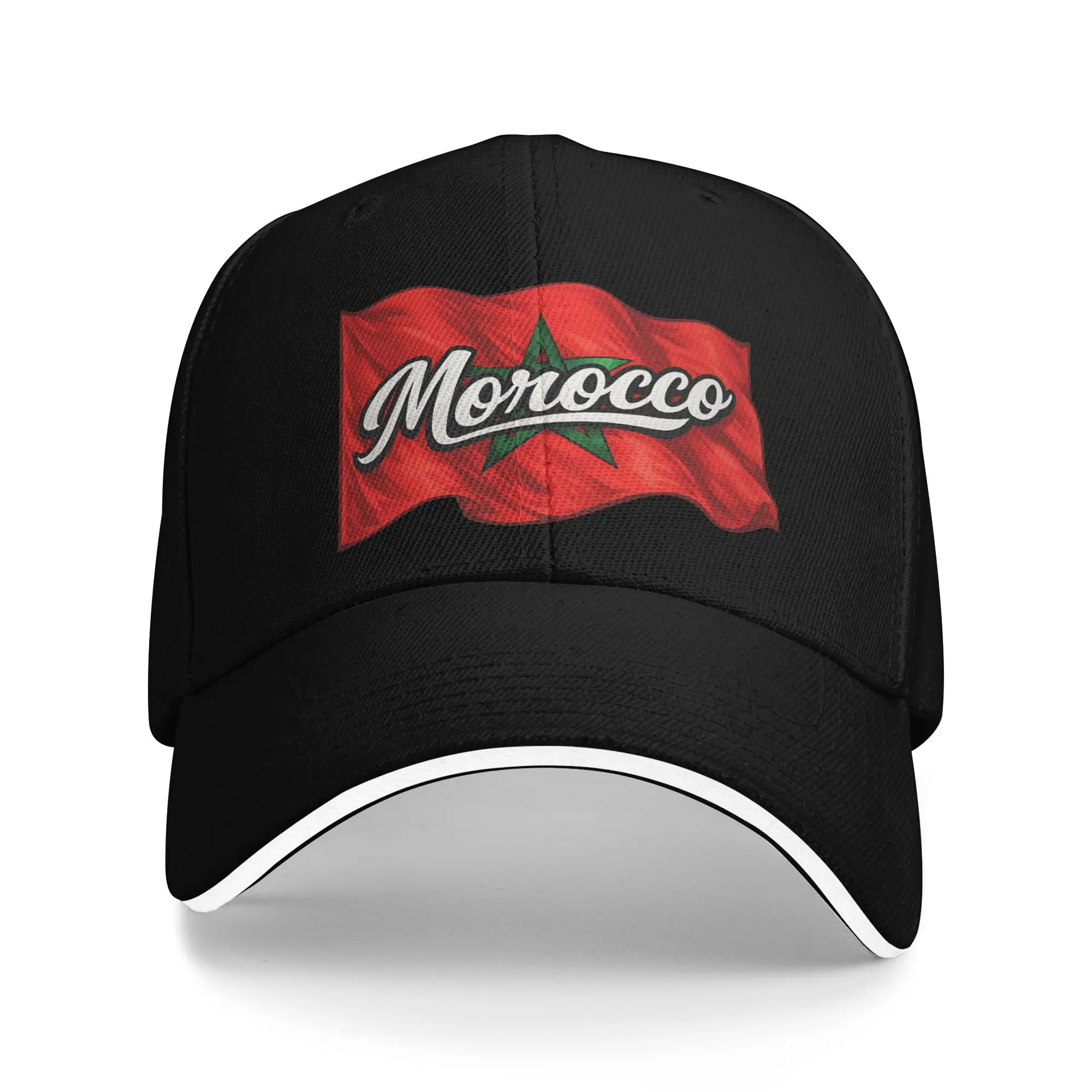 Morocco Flag Baseball Cap Fitted Retro Trucker Hat Spring Couple Women ...