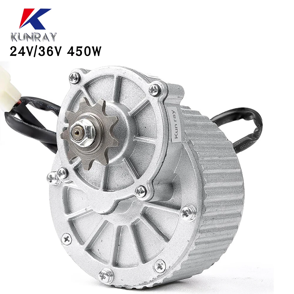 450W 24V/36V MY1018 DC Gear Brushed Motor Electric Bicycle Motor Ebike ...