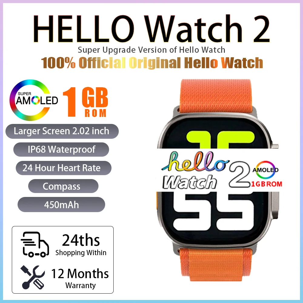 Hello-Watch-2-Ultra-Sports-Smartwatch-para-Homens-Apple-Android-iOS ...