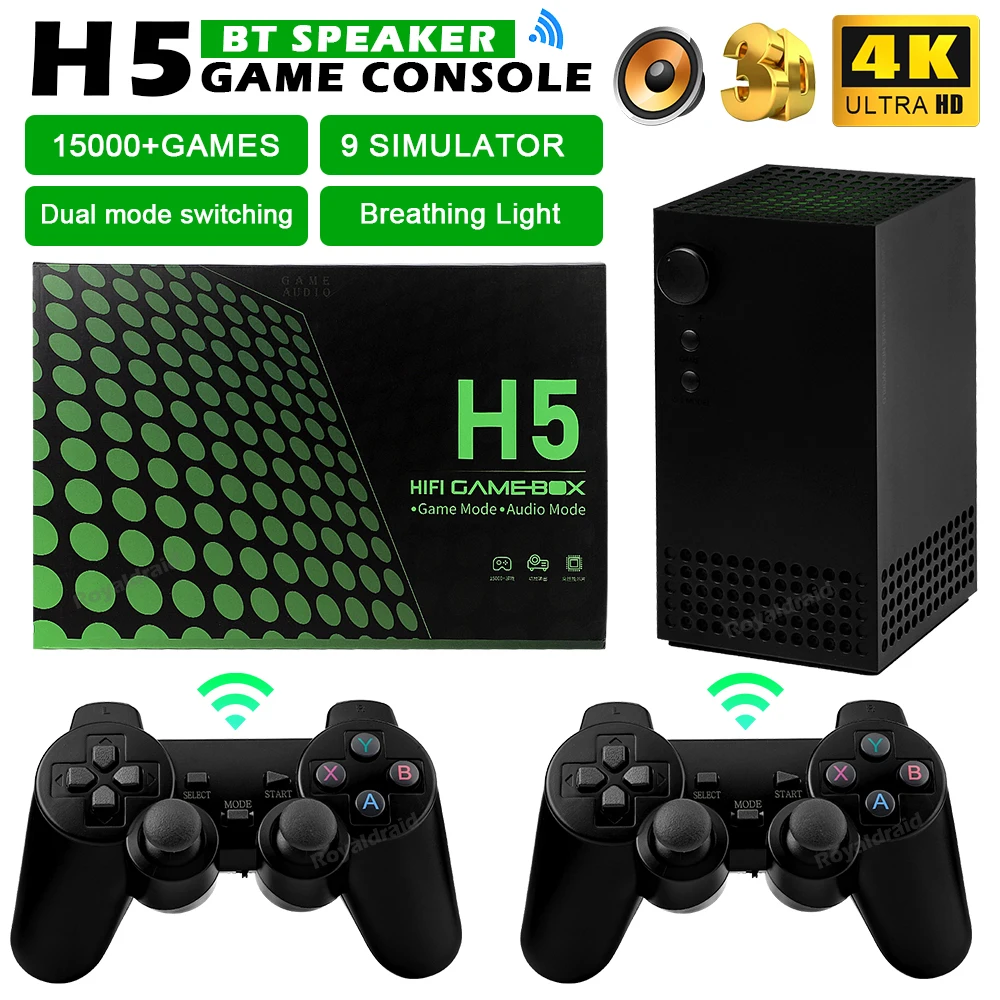 H5 D20 Stereo Retro Video Game Console HD Output Dual Wireless ...