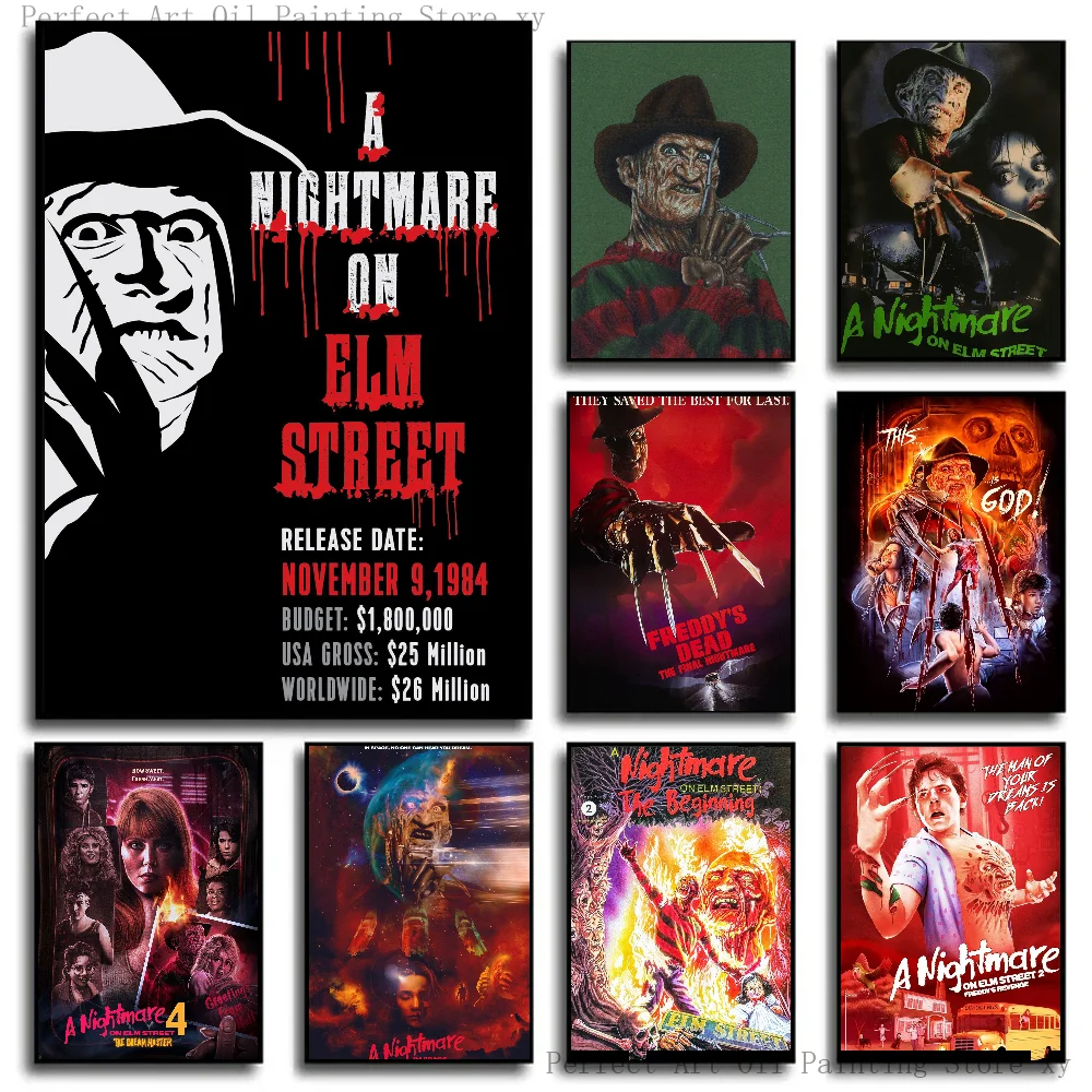 A Classic Horror Movie From N-Nightmare On E-Elm Street Poster Poster ...