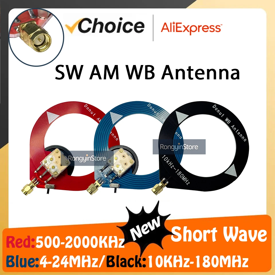 SW AM WB Antenna Mini Loop Shortwave Antenna Portable Loop Antenna Mini ...