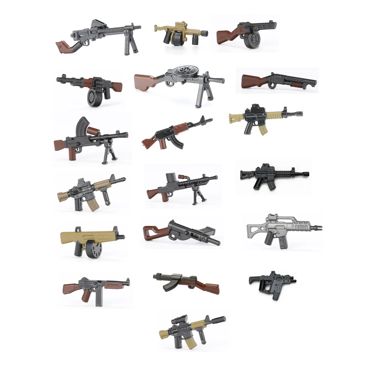 Military-Printing-Weapon-Blocks-Submachine-Guns-Sniper-Rifle-City ...