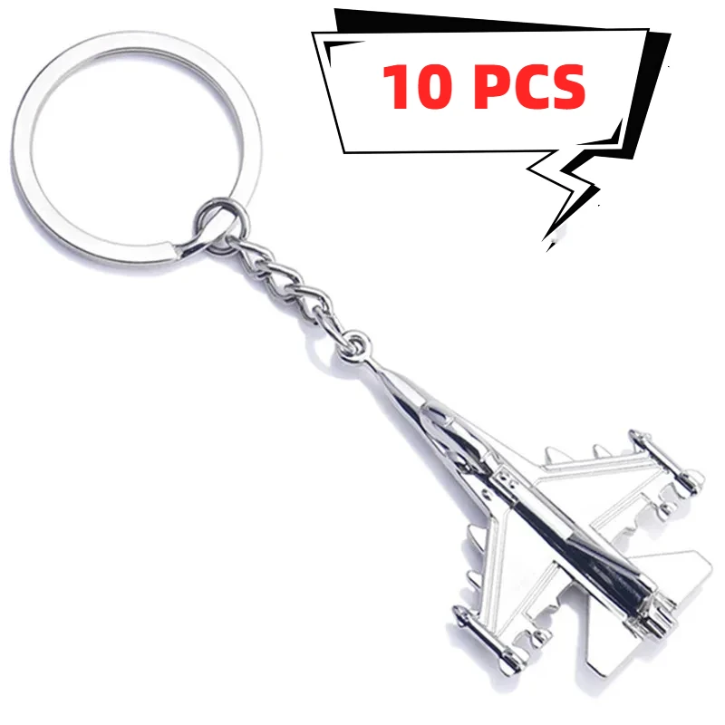 10-pcs-lots-New-Zinc-Alloy-3D-Airplane-Model-Keychains-Metal-Novelty ...