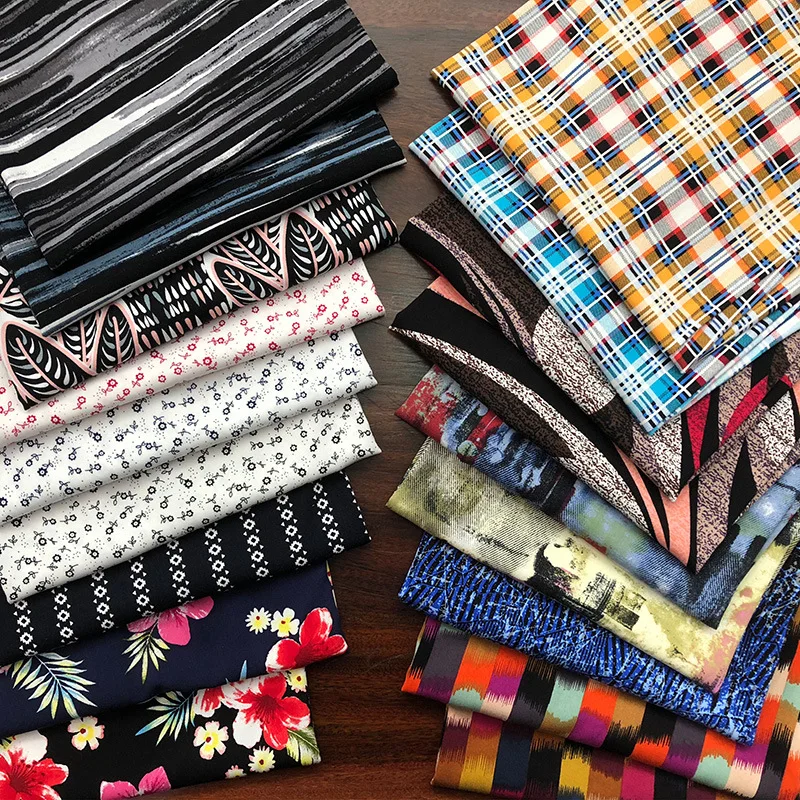 100-145cm-Rayon-Fabric-Imprint-Summer-Fashion-Dress-Pajamas-Homewear ...