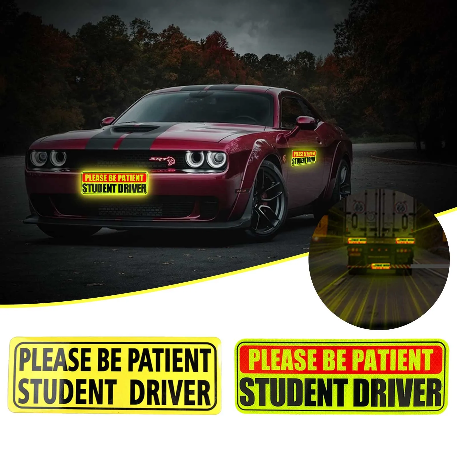 Be-Patient-Student-Student-Driver-Magnet-Stickers-Danger-Banning-Signs ...