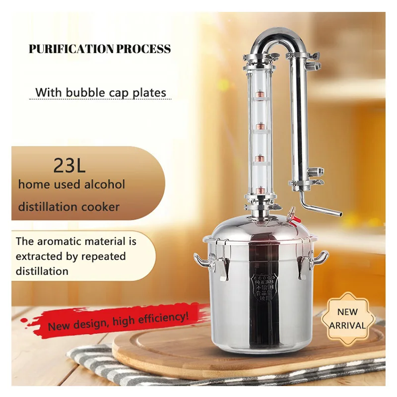 23L-Home-Distiller-Alcohol-Moonshine-Electric-Tubular-Distilling-Column ...