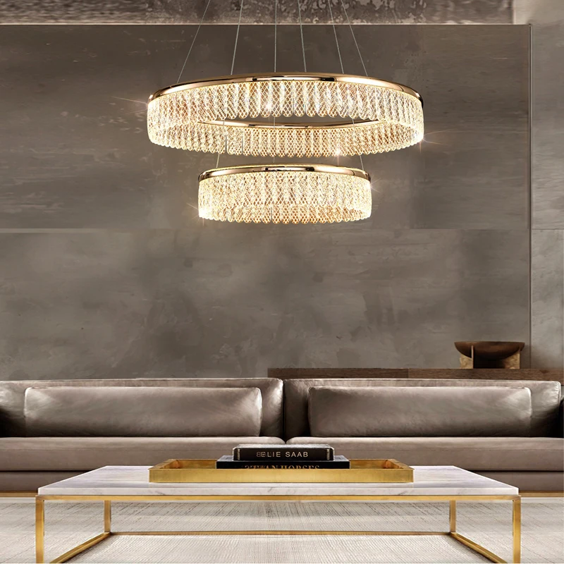 Lustre LED Celling Chandelier Indoor Luxury Rhombus Crystal Chandelier ...