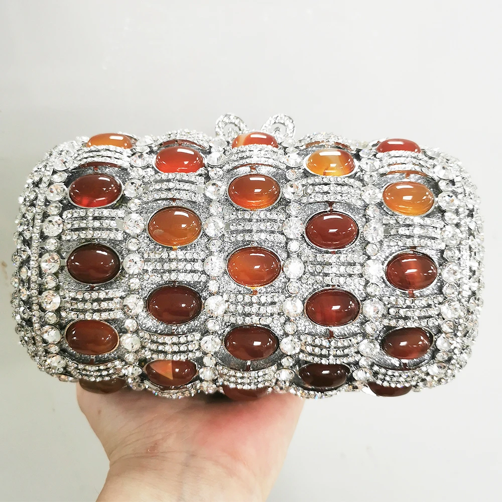 Large-Stone-Silver-Diamond-Women-Evening-Clutches-Luxury-Ladies-Party ...