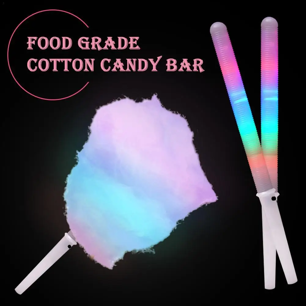 5-10PCS-Colorful-LED-Glow-Sticks-Cotton-Candy-Cones-Glowing ...