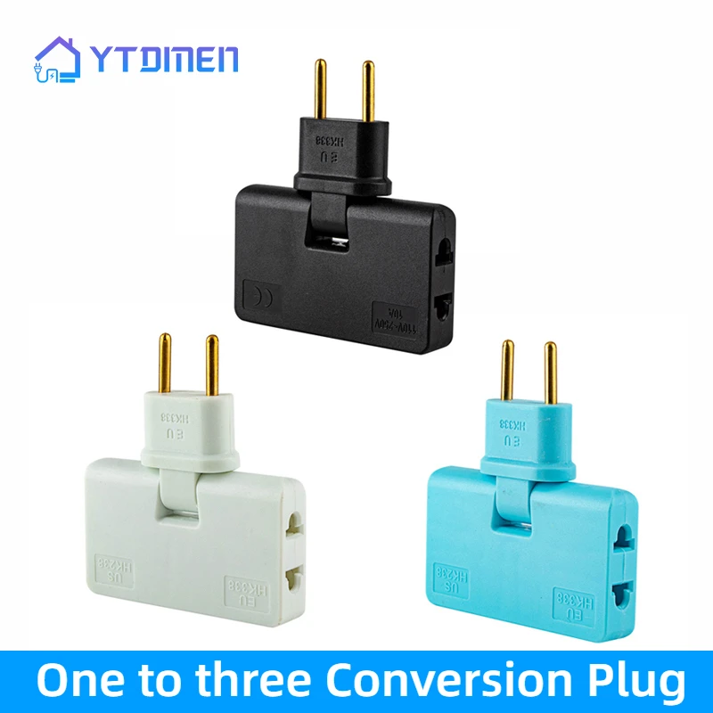 3 In 1 EU Wireless Converter Adaptor 180 Degree Rotate Adjustable Plug ...