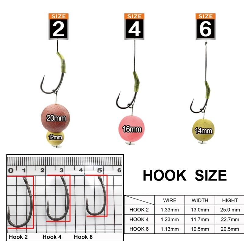 Carp Fishing Line Hair Rig Loop Rigs ready-tied Soft hook link sections ...