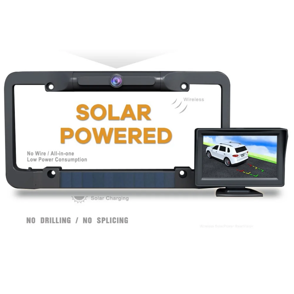 New-Design-DIY-100-Car-Solar-Powered-Wireless-Rear-View-Battery-Backup ...