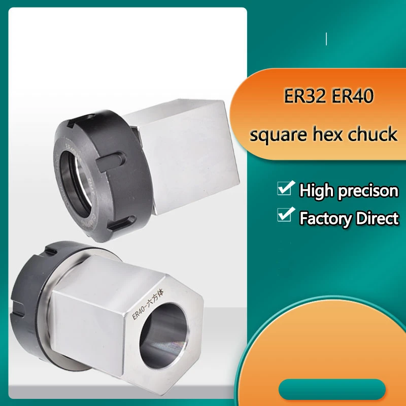Square Er25 Er32 Er40 Block Hard Steel Hex Er Collet Chuck Seat For Cnc ...