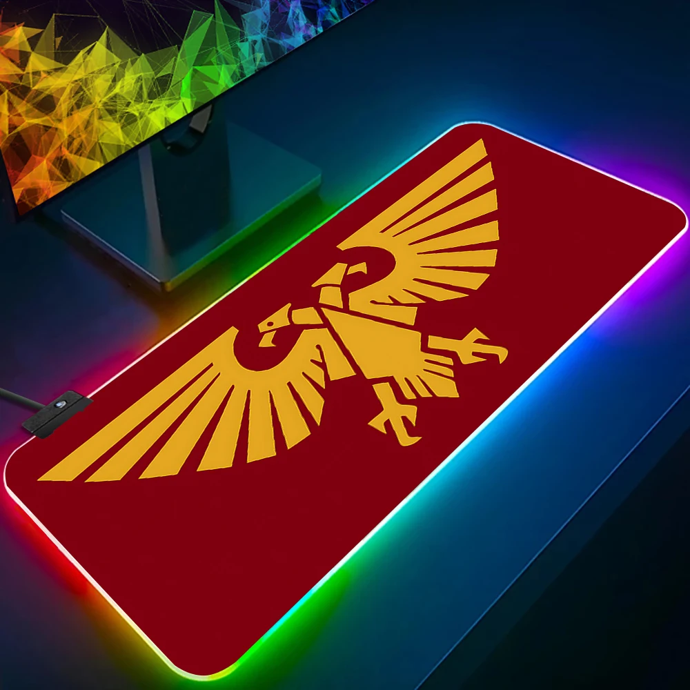 Hot Game Warhammer 40K RGB Pc Gamer Keyboard Mouse Pad Mousepad LED ...