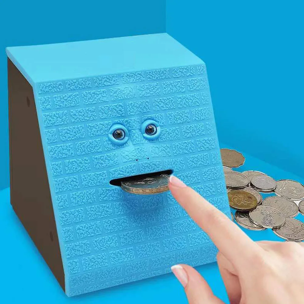 Face Money Pot Money Eating Coin Bank Monkey Saving Box Automatic Coin ...