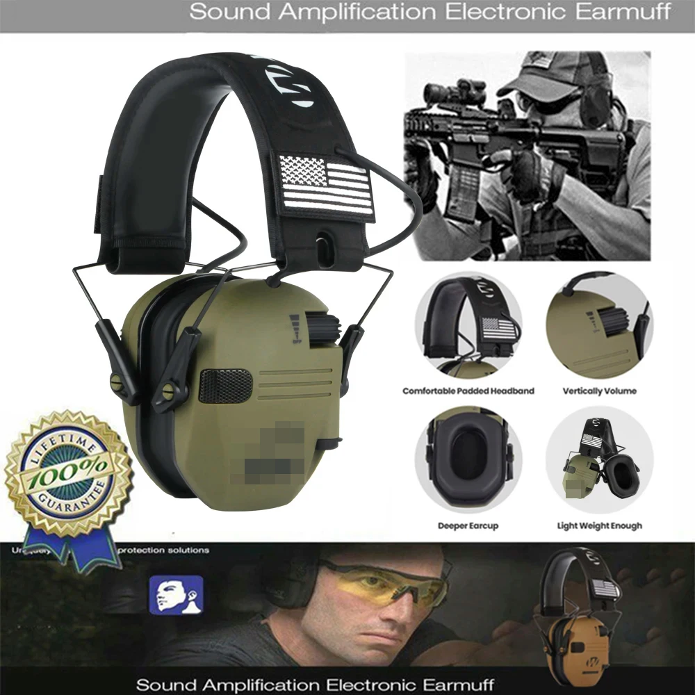 Electronic-Shooting-Earmuff-Impact-Sport-Anti-noise-Ear-Protector-Sound ...