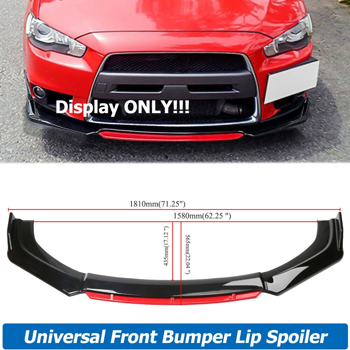 4PCS For Mitsubishi Lancer 2008 2015 Front Bumper Lip Spoiler Splitter ...