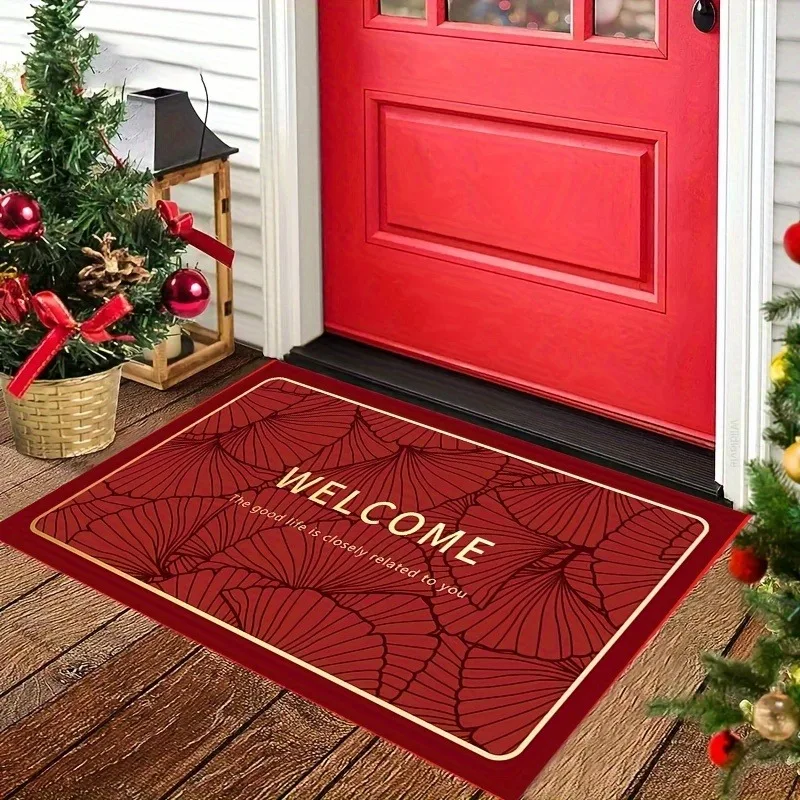 1pc-Red-Door-Mat-with-Rubber-Backing-Large-Welcome-on-Both-Sides ...
