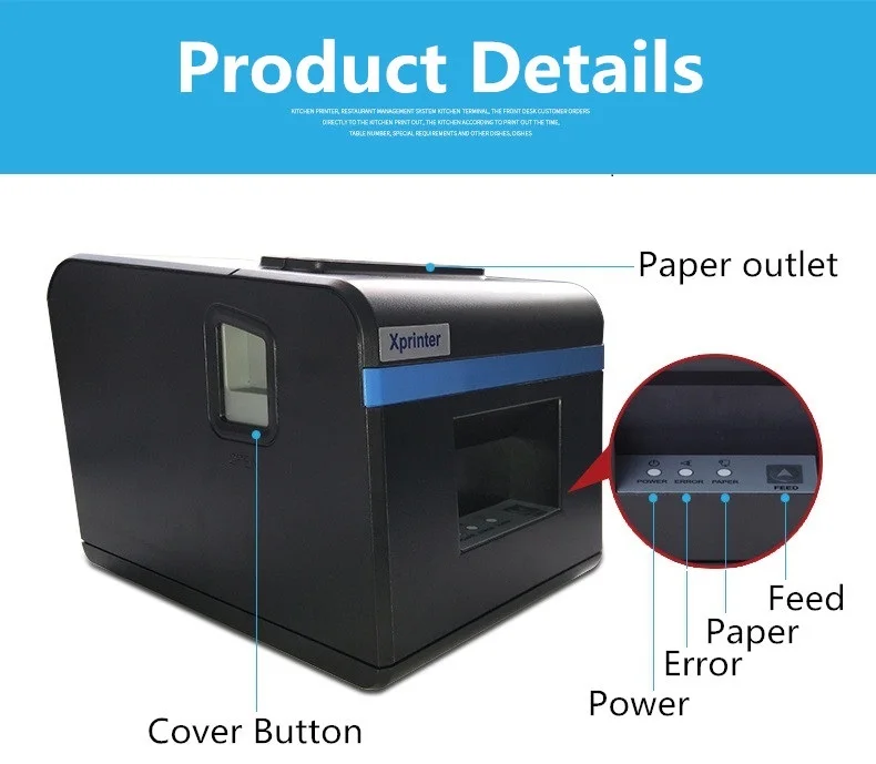 Impresora Térmica STP De 80mm Xprinter XP-T80a USB - El Punto de la ...