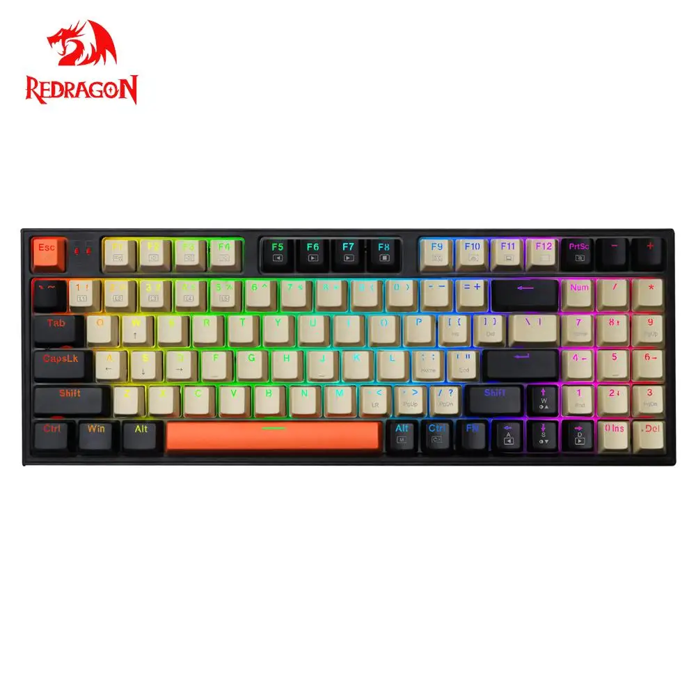 REDRAGON K636 RGB Kitava, Teclado mecánico para juegos con cable, teclado con interruptor rojo ...