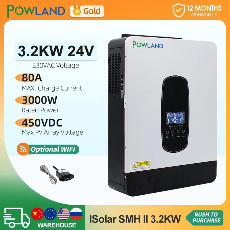 POWLAND-3200W-Solar-Inverter-24V-Built-in-MPPT-80A-Solar-Controller ...