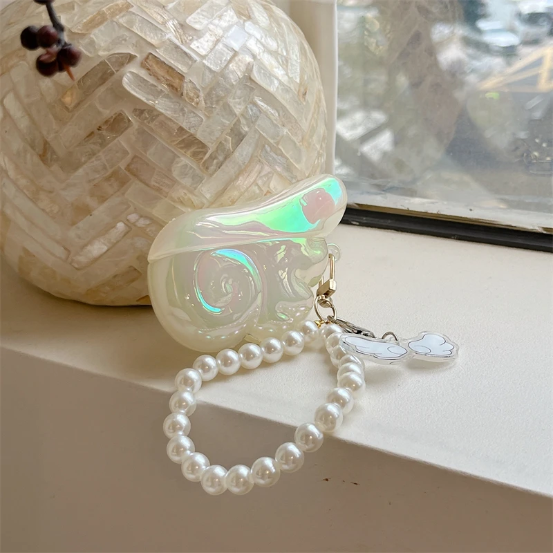 For AirPods 4 3 2 1 Pro Pro2 Earphone Case 3D Laser Wing Pearl Silicone ...