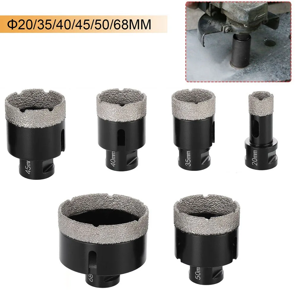6PCS M14 Thread Vacuum Thread Brazed Hole Opener Drilling Core Bits ...