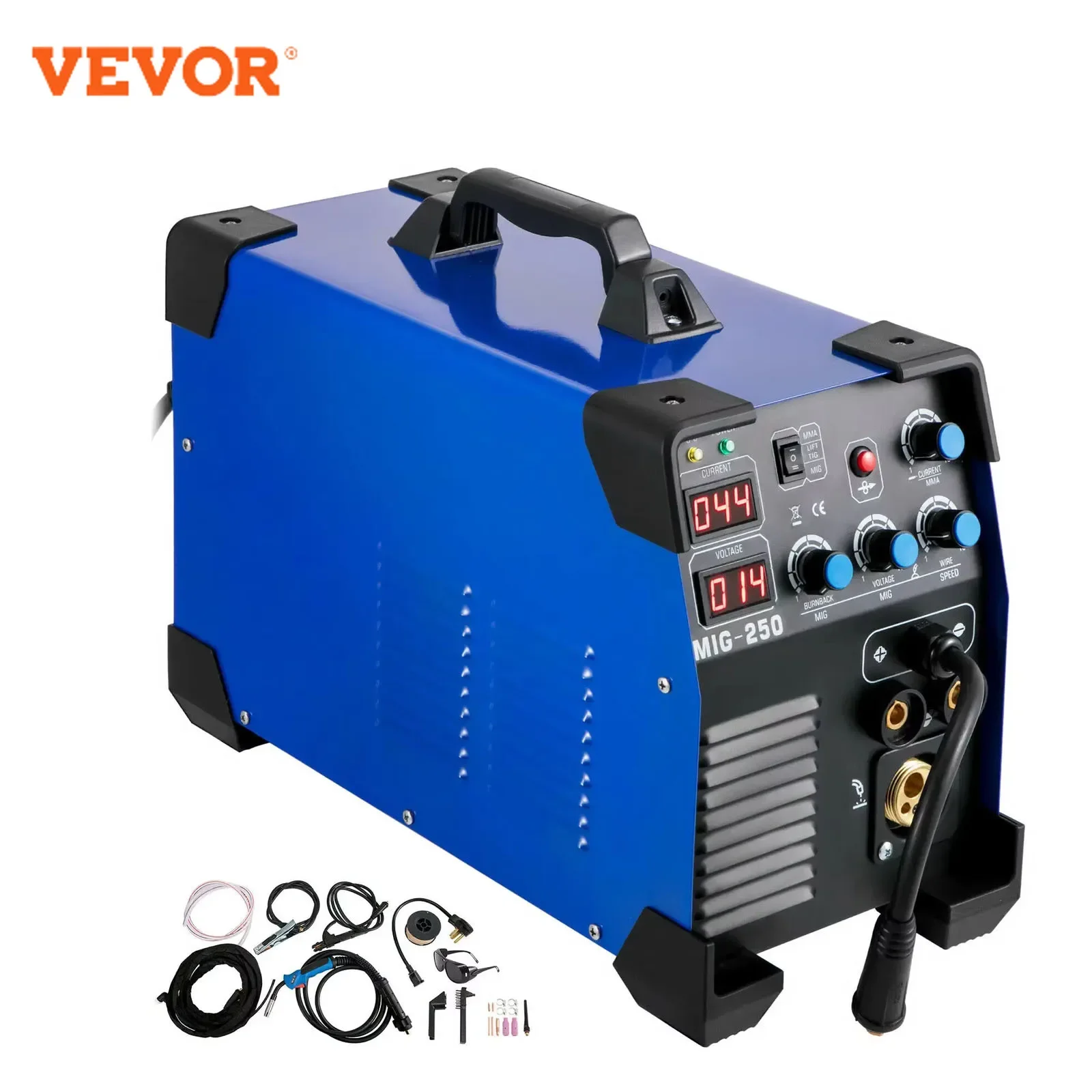 VEVOR 3 in 1 MIG TIG Arc Welder Aluminum Welder Semi-automatic Welding ...