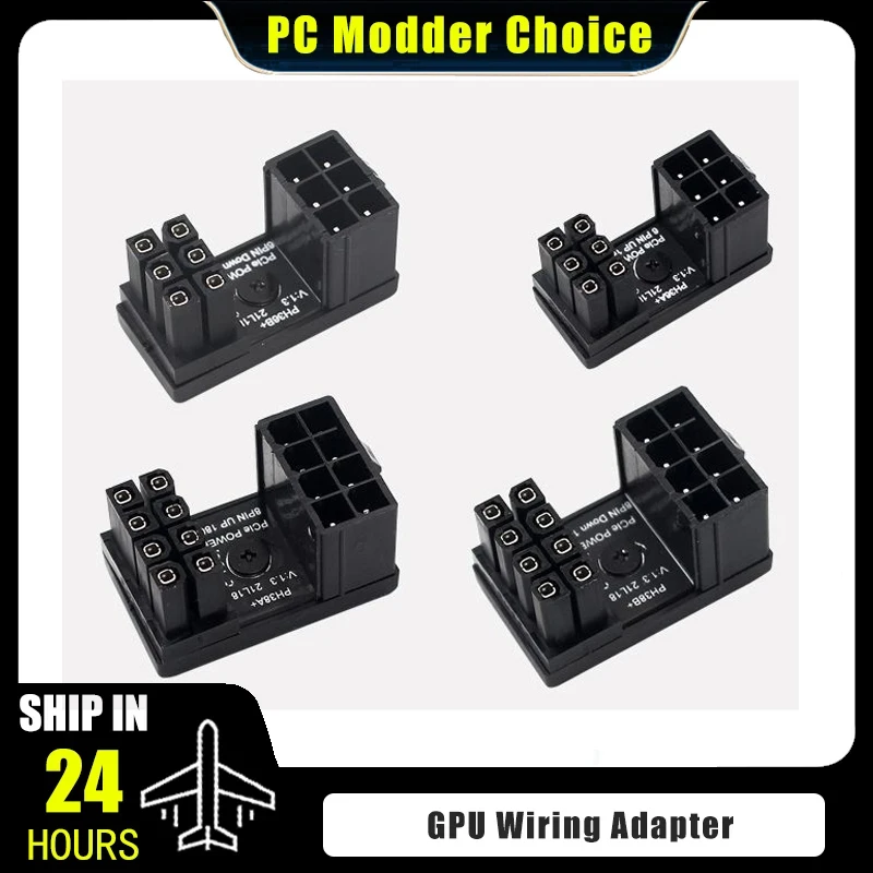 Grafische-Kaart-Voeding-Adapter-Elleboog-180-Gpu-Psu-Stuurconnector-Pci ...